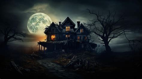 Premium Photo Haunted House Old Worn Down Abandoned Home Creepy