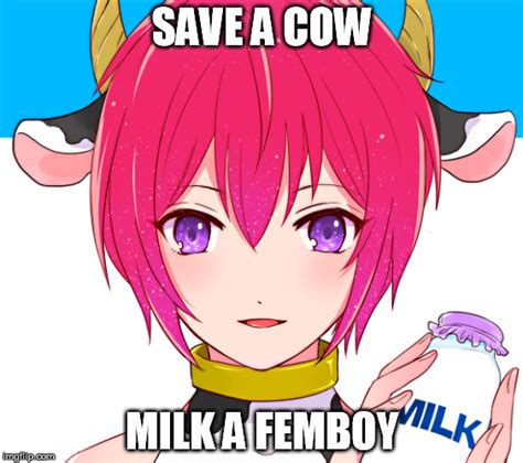Image Tagged In Cow Milking Pretty Boy Yaoi Imgflip