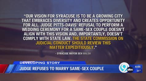 Syracuse Judge Allegedly Refuses To Marry Same Sex Couple Wsyr