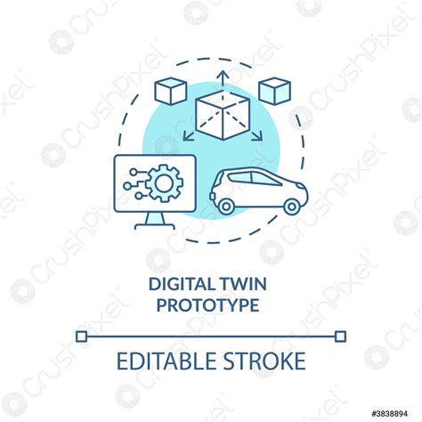 Digital Twin Prototype Concept Icon Stock Vector 3838894 Crushpixel