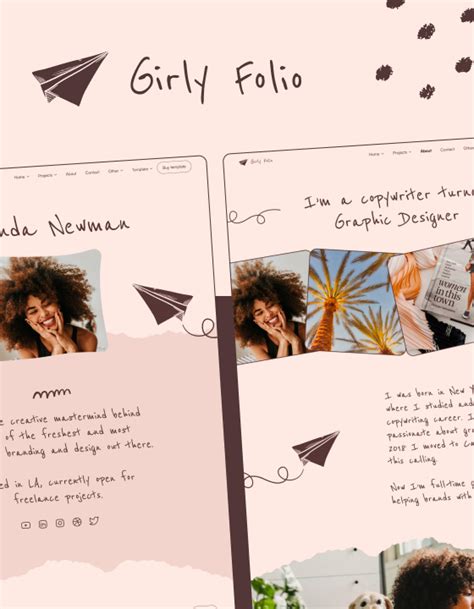 Girly Folio Portfolio Html5 Responsive Website Template Girly Folio Portfolio Html5 Responsive Website Template