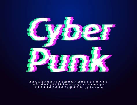 Cyber Punk Font Over 1633 Royalty Free Licensable Stock Illustrations