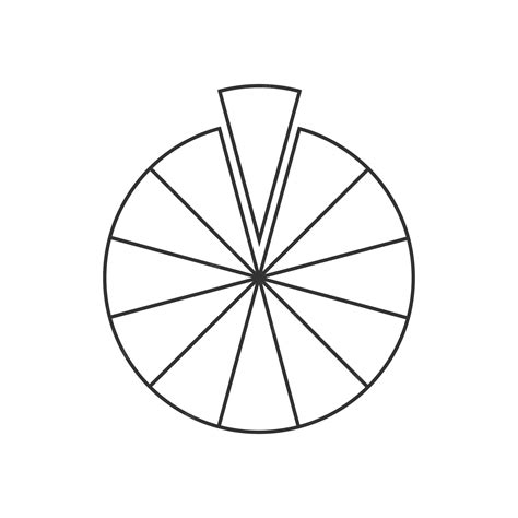 Premium Vector Circle Segmented Into 12 Sections Pie Or Pizza Shape