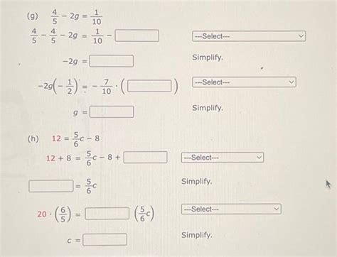 Solved Solve Each Equation Show Your Work And Justify Each