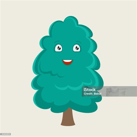 Karakter Kartun Pohon Ilustrasi Stok Unduh Gambar Sekarang Alam Cabang Bagian Tanaman
