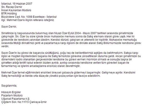 Referans Mektubu Rnekleri Nedir