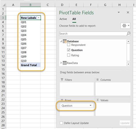 คือดีมาก สรุปผลแบบสอบถามด้วย Power Query และ Power Pivot วิศวกรรีพอร์ต