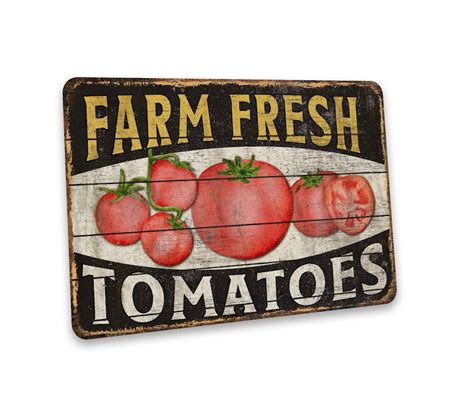 Farm Fresh Tomatoes Sign Farm Life Decor Tomato Wall Art Fresh Etsy