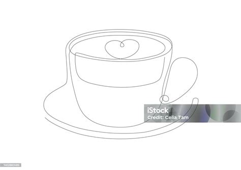 커피 컵 손으로 그린 벡터 낙서 일러스트 컬렉션 라인 아트 그리기에 대한 스톡 벡터 아트 및 기타 이미지 그리기 드로잉 로고 Istock