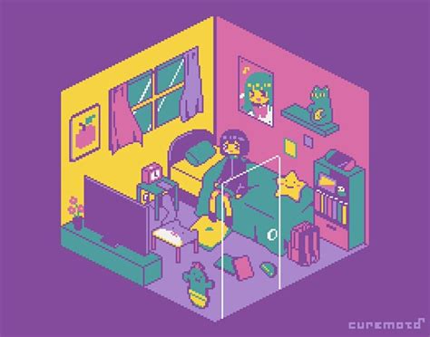 像素 Pixel art 一方室 像素房子