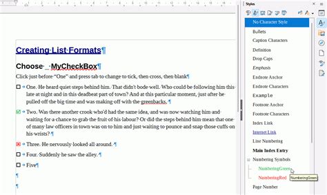 Creating List Formats English Ask Libreoffice