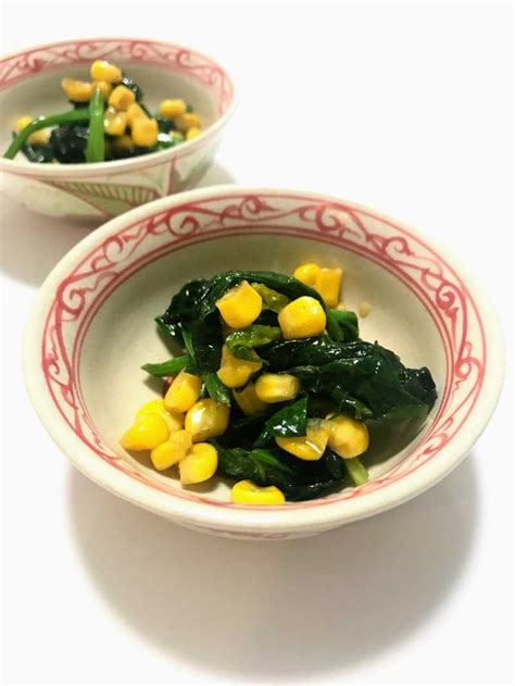 レシピ「甘辛ほうれん草のコーン炒め」子どもの好きな味付けスピードレシピです。 冷凍食品の冷食com