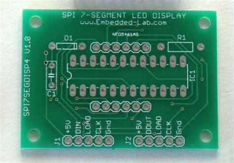 Serial 7 Segment Led Display Module 4 Digits Embedded Lab