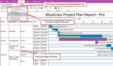 hiding and unhiding rows and swimlanes for version 7 0 onepager documentation