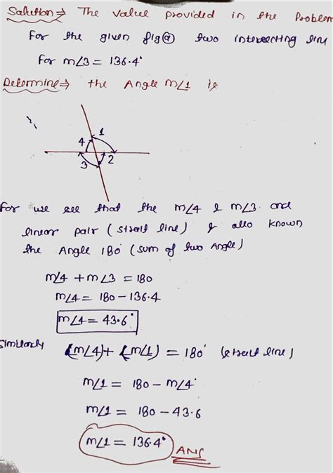 Solved The Following Figure Shows Two Intersecting Lines Step Of