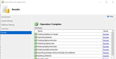 Sql Server Import From Backpack Into Existing Database Stack Overflow