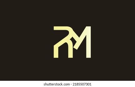Alphabet Letters Initials Monogram Logo Rm Stock Vector Royalty Free