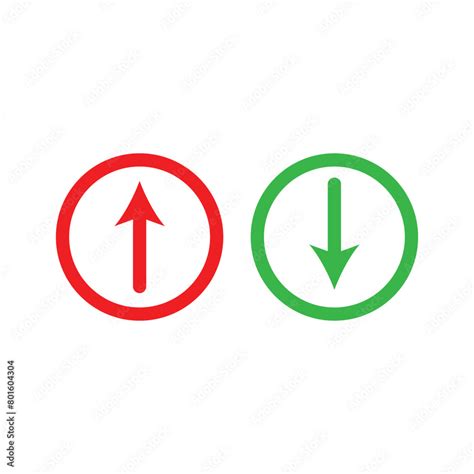 Swipe Up Down Arrow Icon Vector Isolated On Circle Line Background