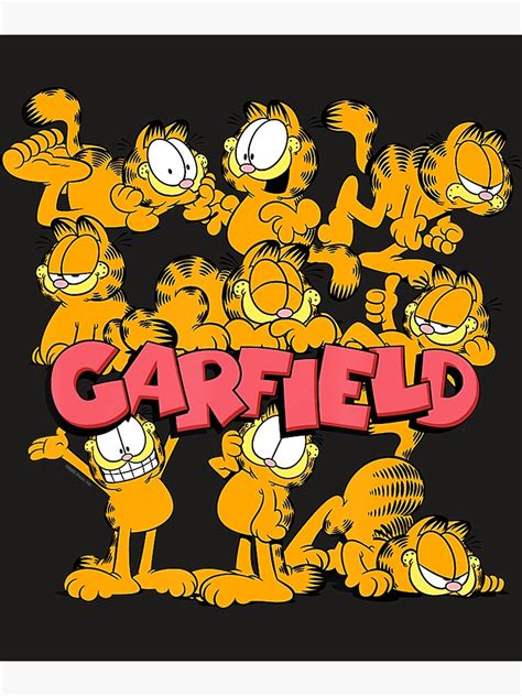Garfield Multiple Poses Poster For Sale By Arfmanbtlofft Redbubble