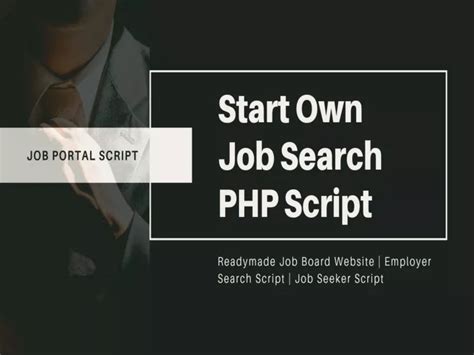 Ppt Job Search Php Script Readymade Job Board Website Powerpoint