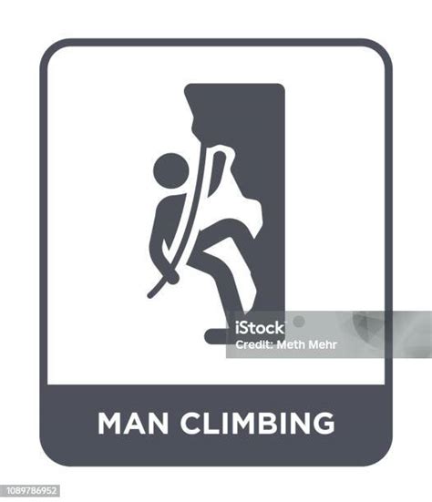 남자 등산 아이콘 벡터 흰색 배경 남자 등산 유행 가득 동작 컬렉션에서 아이콘 경영자에 대한 스톡 벡터 아트 및 기타 이미지 경영자 계단 기 Istock