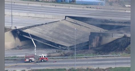 I 95 Near Philadelphia Collapsed After Tanker Truck Fire Underneath Overpass Firehouse
