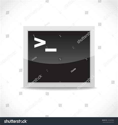 Terminal Startup Icon Direct Access System Stock Vector Royalty Free