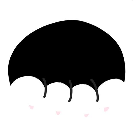 Cat Paw Cartoon Illustration Cute Cat Cat Sticker Cute Element Black