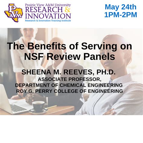 RITI Benefits Of Serving On NSF Review Panels Research