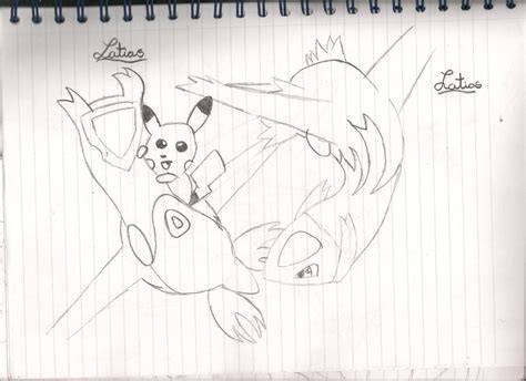 Latios Latias And Pikiachu By Chrome Wind On Deviantart