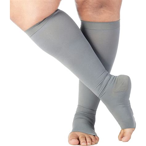 6xl Plus Size Unipression Knee High Stockings 20 30mmhg Wide