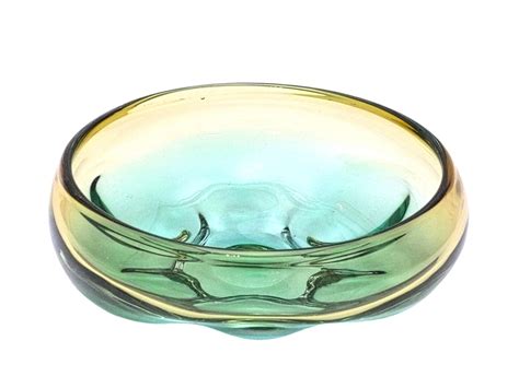 Stunning Sanyu Glass Bowl Mid Century Japanese Decorativevintage