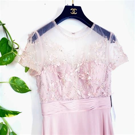 Anthropologie Dresses Nwt Anthropologie X Bhldn Nude Chiffon Beaded