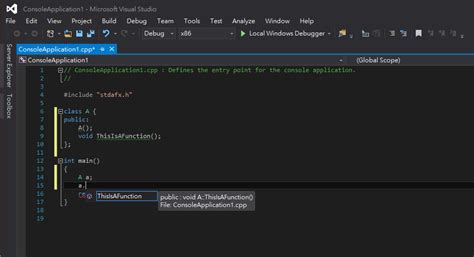 Auto Completion Not Listing The Member Function In The Class Properly