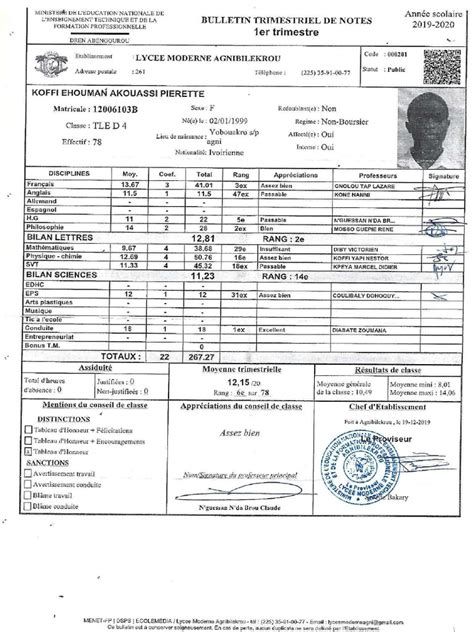 Bulletin Tle 1er Trimestre Compressed Pdf