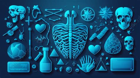 Medical Biological Skeleton Blue Powerpoint Background For Free