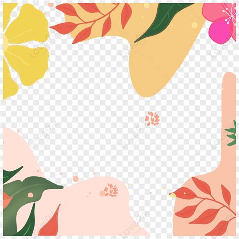 만화 잎 꽃 일러스트 낙서 봄 테두리주형포도 수확 Png 일러스트 무료 다운로드 Lovepik