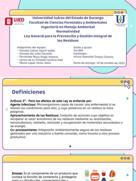 Ley General Para La Prevención Y Gestión Integral De Residuos Pdf