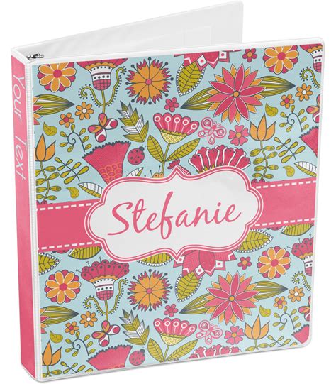 Wild Flowers 3 Ring Binder Personalized Youcustomizeit