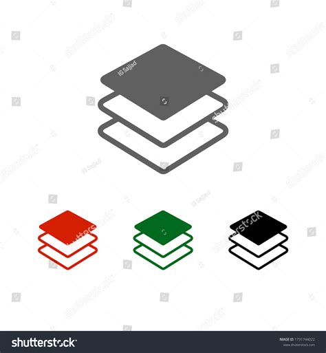 Layer Icon Vector Logo Stack Paper Stock Vector Royalty Free 1731744022 Shutterstock