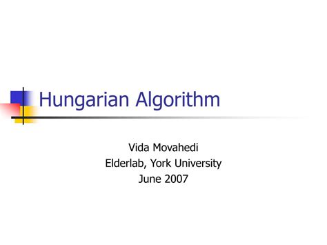 Ppt Hungarian Algorithm Powerpoint Presentation Free Download Id