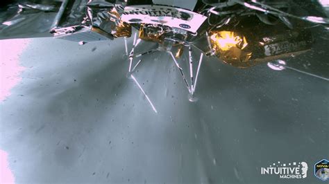 Odysseus Lander Shown Touching Down On Moon With Broken Leg In Dramatic