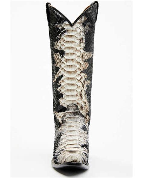 Idyllwind Womens Stunner Exotic Python Western Boots Snip Toe Black