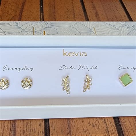 Keiva Jewelry Kevia 8k Gold Plated Post Earring Set 5 Piece Earring