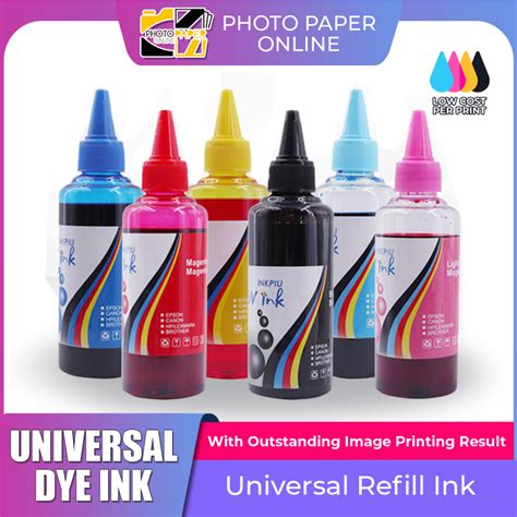 Inkpiu Ml Uv Dye Refill Ink For Inkjet Printers Cmyk Universal Ink Shopee Philippines