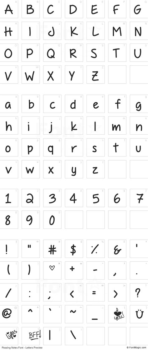 Passing Notes Font Fontmagic