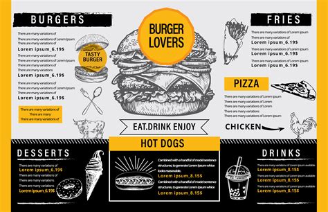 Burger Restaurant Menu On Behance