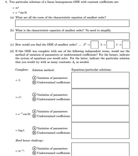 solved two particular solutions of linear homogeneous ode with