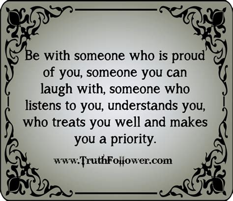 Be With Someone Who Is Proud Of You