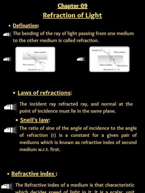 Refraction Of Light And Refractive Index Pdf